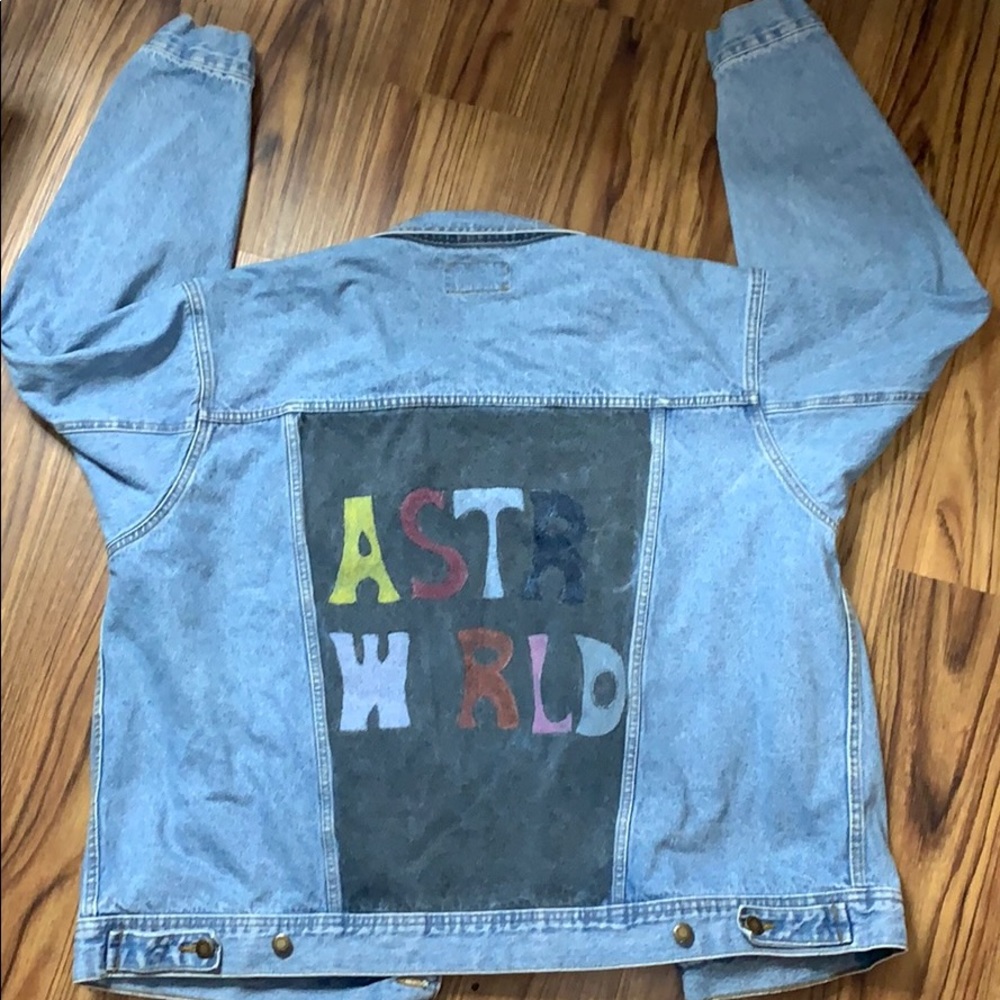 Travis Scott “Astro World” Denim Men Jacket - Gem